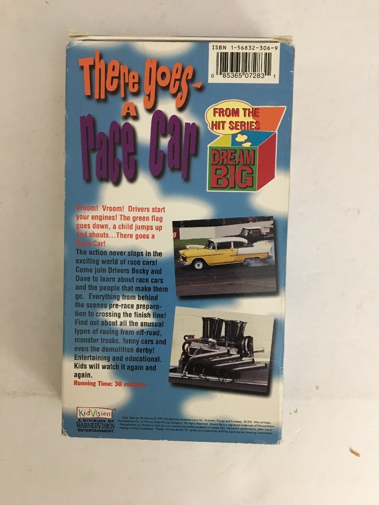 There Goes A Race Car(VHS 1994)TESTED-RARE VINTAGE COLLECTIBLE-SHIPS N ...
