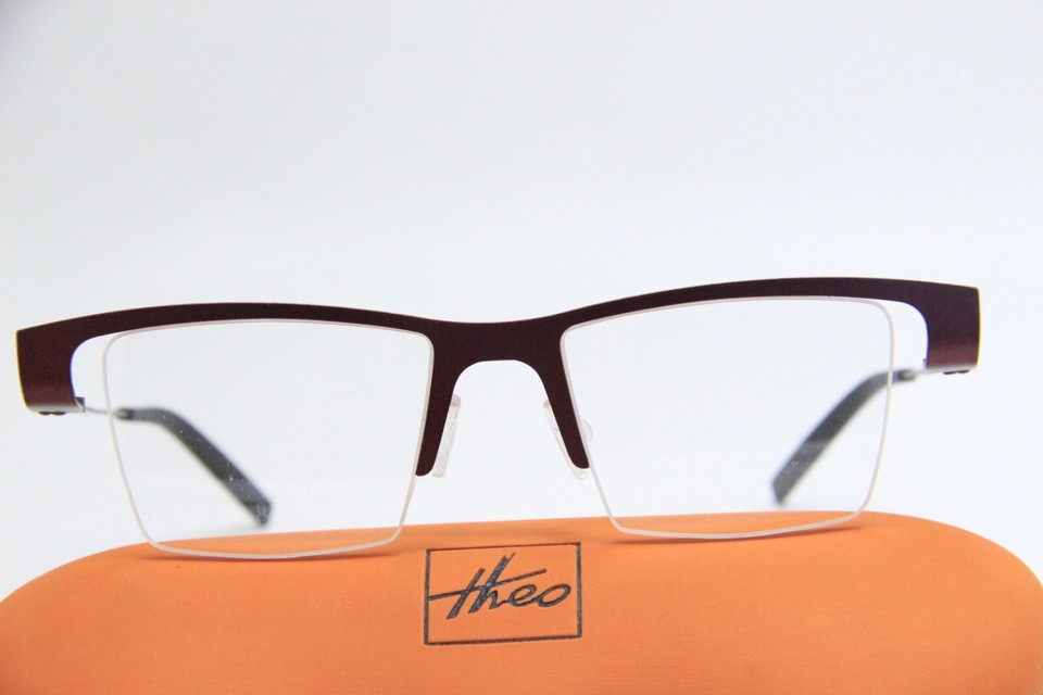 NEW THEO VITAMIN C 311 RED BLACK AUTHENTIC FRAMES W/ CASE EYEGLASSES 46 ...