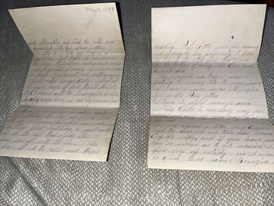 Antique 1888 Letter: Discusses Republicans Indiana Governor Oliver ...
