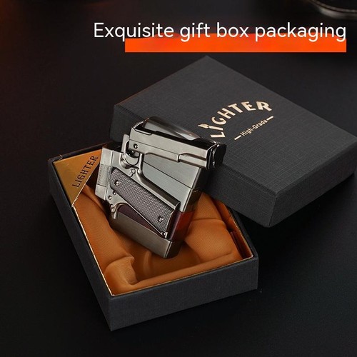 Pistol Shape Metal Gas Lighters With Gift Box Packaging | eBay