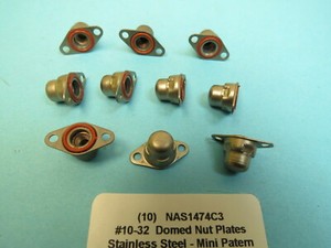 NAS1474C3 Silicone Seal Stainless Steel Domed #10-32 Aircraft Nutplate ...