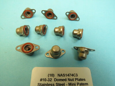 NAS1474C3 Silicone Seal Stainless Steel Domed #10-32 Aircraft Nutplate ...