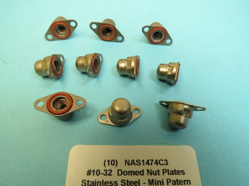 NAS1474C3 Silicone Seal Stainless Steel Domed #10-32 Aircraft Nutplate ...