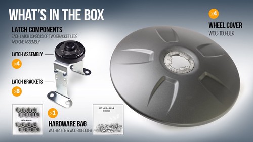 FlowBelow Aero Wheel Cover Set, 4 Chrome Adjustable 22.5 hub cap SUPER ...