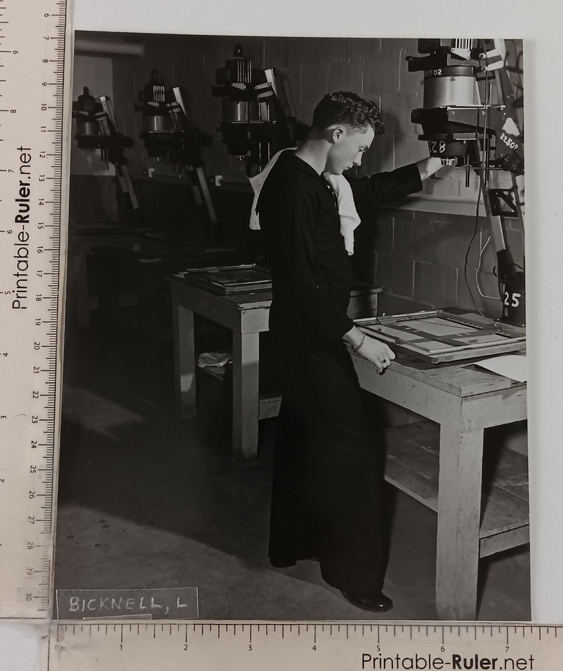 1940s US Navy Sailor Seaman Photo Lab Equipment Vintage Military Photo ...