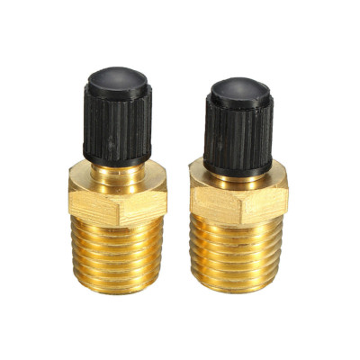 2PCS 4.9mm NPT MPT Solid Brass Air Compressor Tank Fill Valve Schrader ...