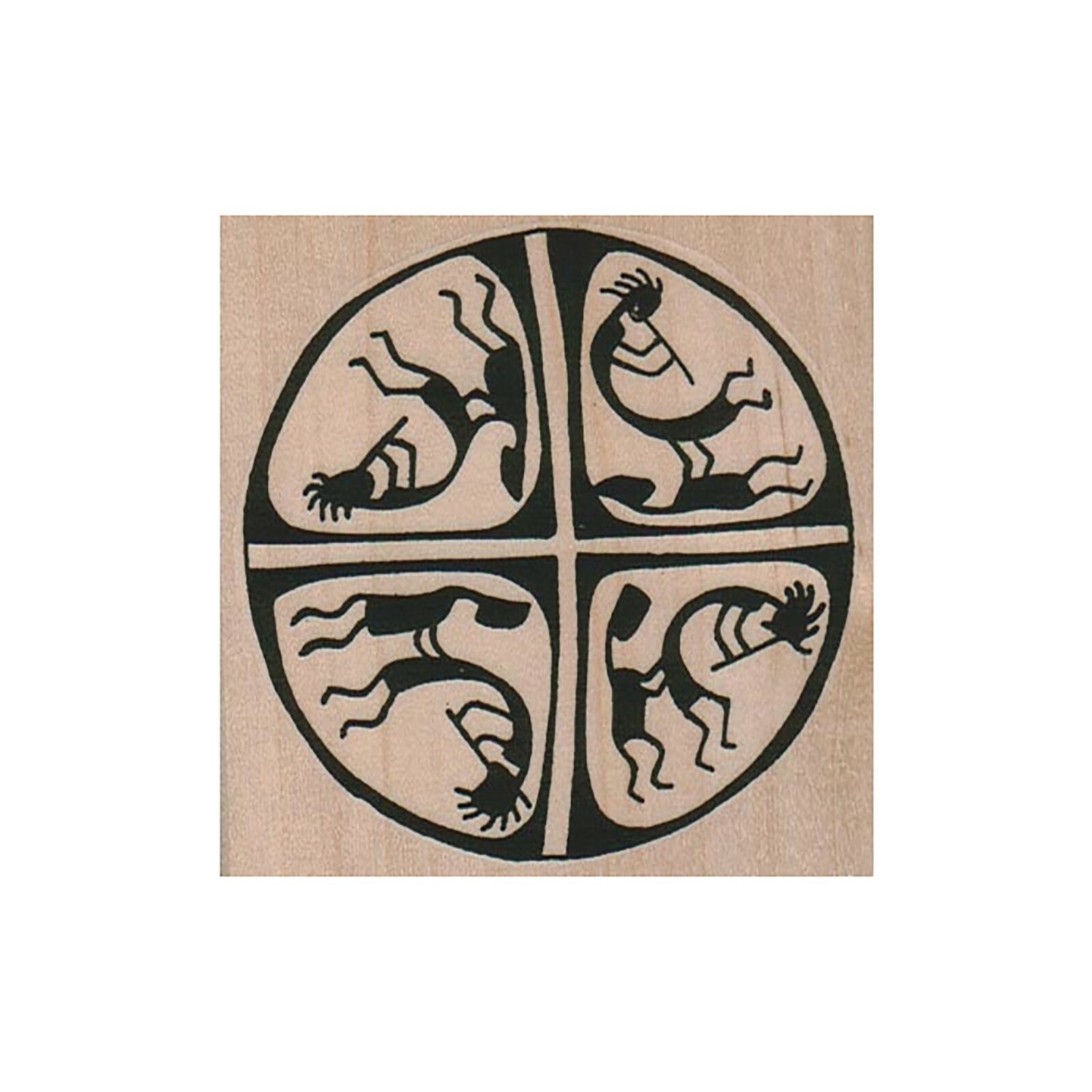 Mounted Rubber Stamp, Kokopelli, Fertility, Deity, Humpbacked Flute ...