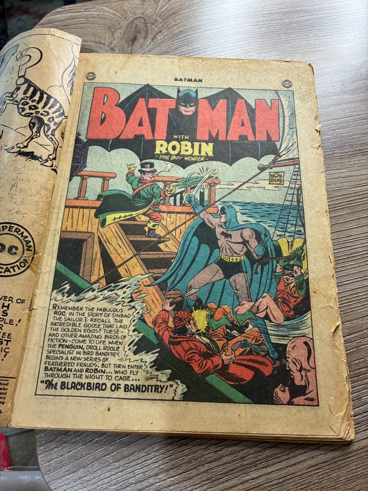 Batman #43 Golden Age Penguin Cover DC Comic 1947 GD-VG Complete ...
