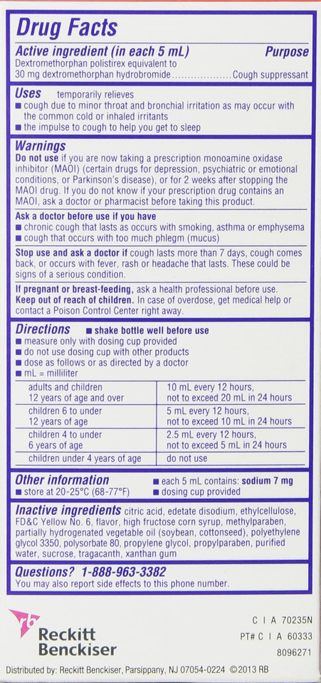 Delsym Extended Release Suspension Children's Grape-Flavored, 5-Ounces ...