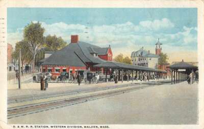 Malden Massachusetts Train Station Vintage Postcard AA27526 | eBay