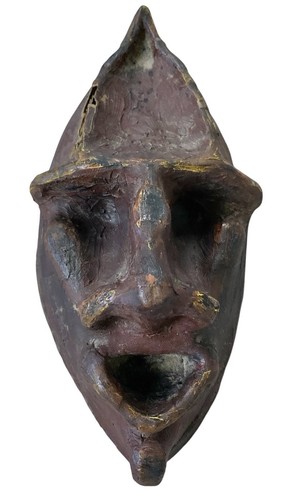 Antique Vintage Paper Mache Mask Tribal | eBay