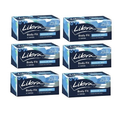 6 x Libra Body Fit Regular Tampons 32 Tampons | eBay