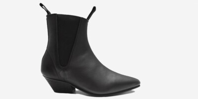 Underground England Beatle-Winklepicker -Chelsea Boots - Black Leather ...