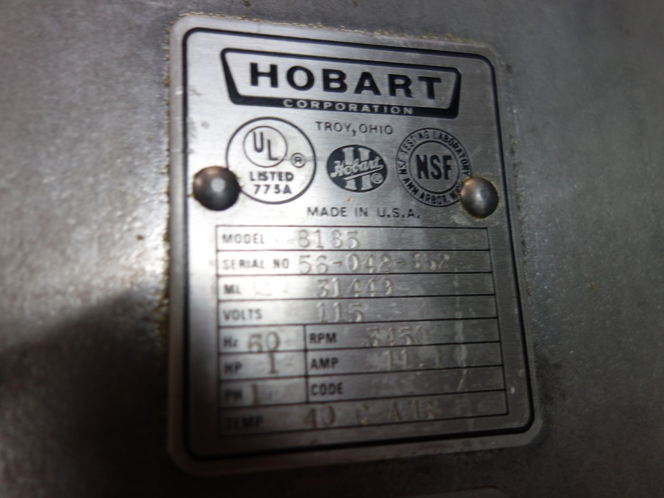 HOBART MODEL 8185 BUFFALO CHOPPER w/ 19" Bowl (115V) | eBay