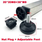 Square Height Adjustable Table Foot Furniture Leveling Machine Feet/Nut ...