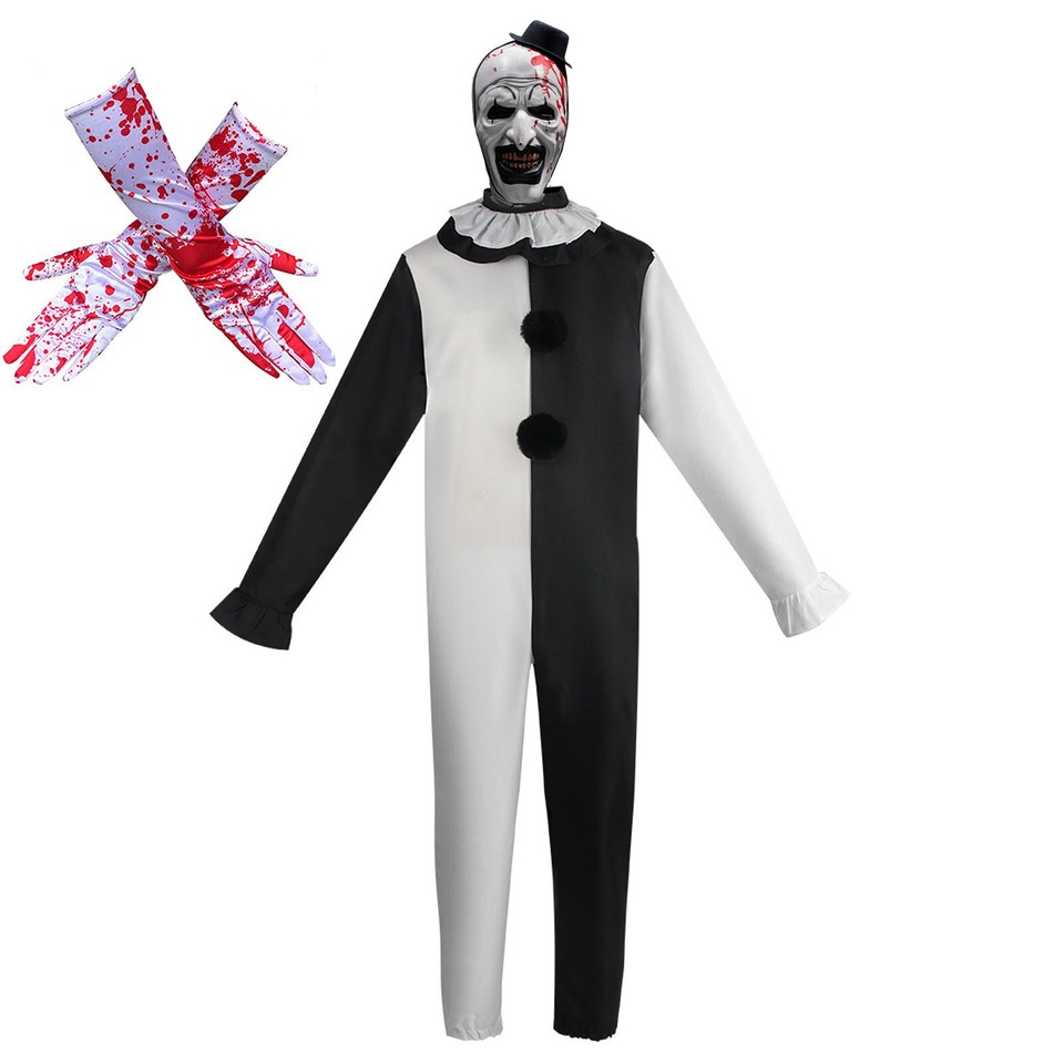 Kids Terrifier Art the Clown costume with mask Killer Clown Outfit ...