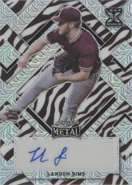 2022 Leaf Metal - Zebra Mojo #BA-LS1 Landon Sims /5 (AU, RC) for sale ...