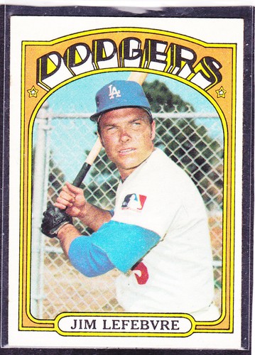 1972 JIM LEFEBVRE - Topps Baseball Card # 369 - Los Angeles Dodgers ...
