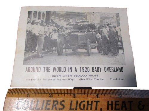 Around The World In A 1920 Baby Overland Promotional Item 550,000 Miles ...