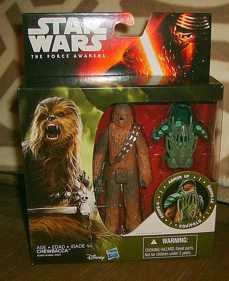 Star Wars The Force Awakens Chewbacca, Armor Up Figure 5" Tall NIB ...
