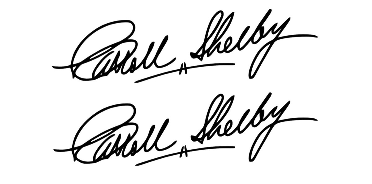 Carroll Shelby Signature Decal