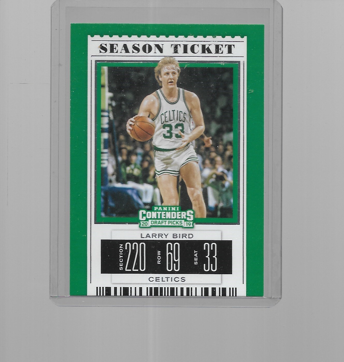 2019 PANINI CONTENDERS DRAFT PICKS BASKETBALL WHITE JERSEY LARRY BIRD ...