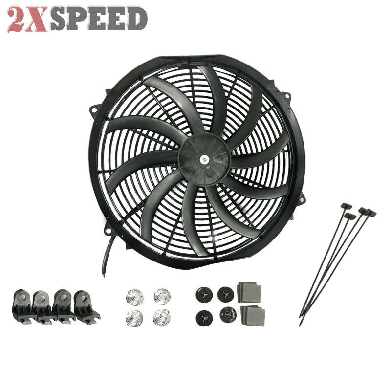 16" EMUSA Slim Electric Radiator Fan Pusher Puller 120w High Power ...