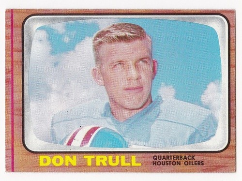 DON TRULL 1966 Topps Football # 60 Houston Oilers Ex Plus | eBay