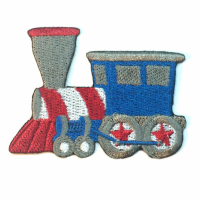 Train Iron On Embroidered Patch | eBay