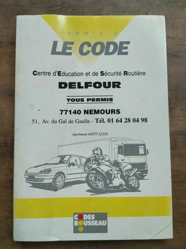 Permis B Le Code - Delfour/ Codes Rousseau | eBay