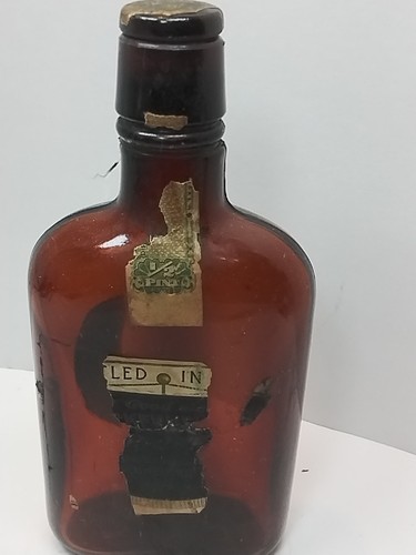 Antique Whiskey Rye Bottle with Glass Lid half Pint Flask | eBay