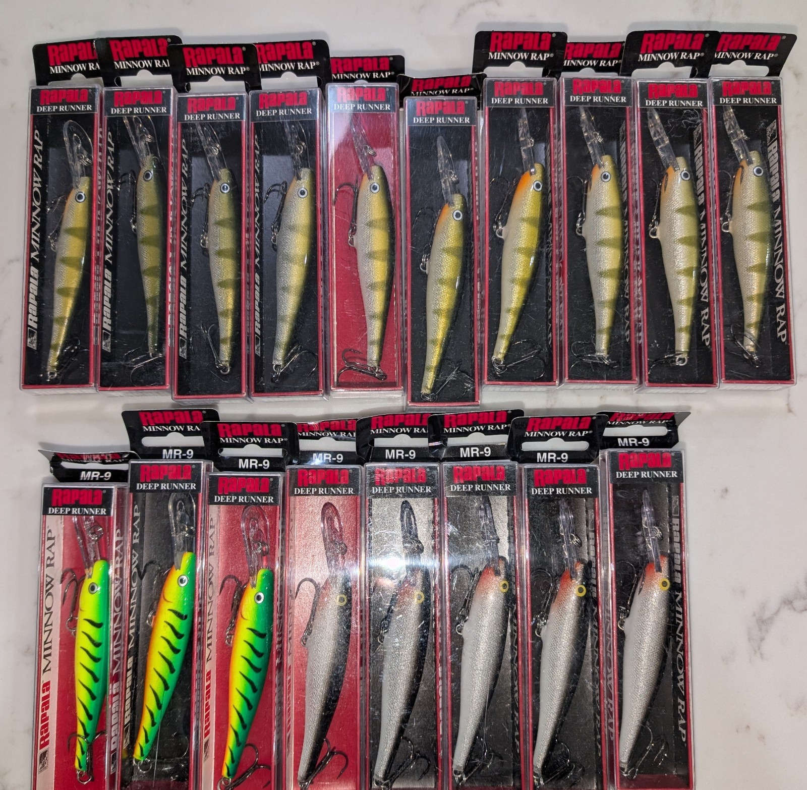 Rapala Minnow Rap MR-9 Discontinued Walleye Crankbait Lot of 18 | eBay
