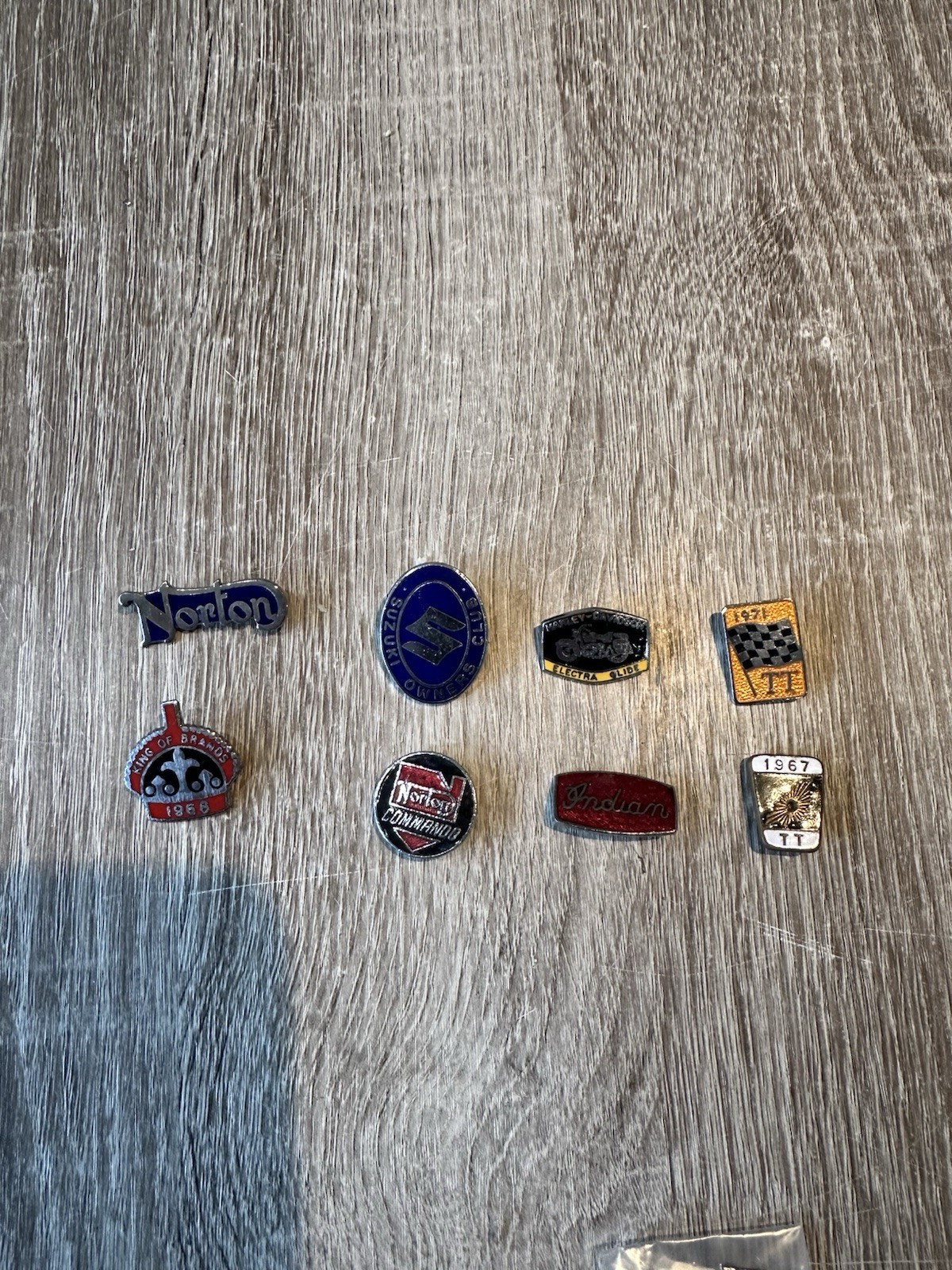 Job Lot Of 8 Vintage Metal Enamel Motorcycle Badges Lot 2# | eBay UK