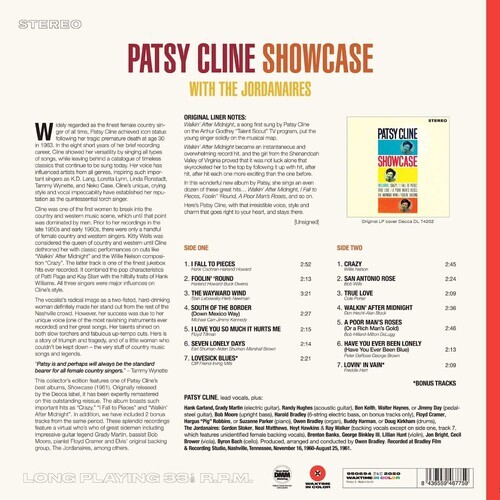 Patsy Cline - Showcase [180-Gram Colored Vinyl With Bonus Tracks] [New ...