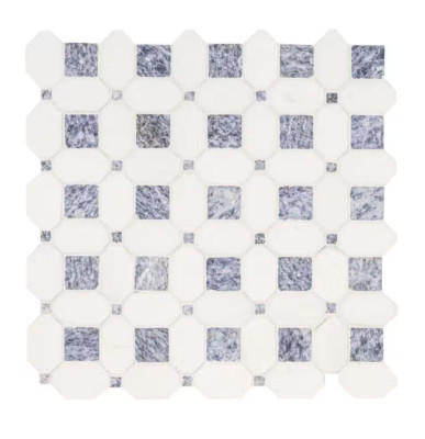 MSI Azula Hatchwork 11.75in x 12in Polished Marble Floor Wall Tile 1 ...