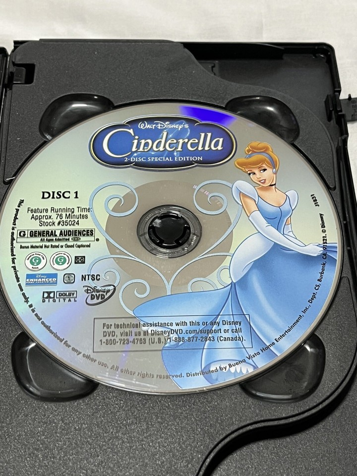 Walt Disnep’s Cinderella 2-Disc Special Platinum Edition 2005 DVD ...