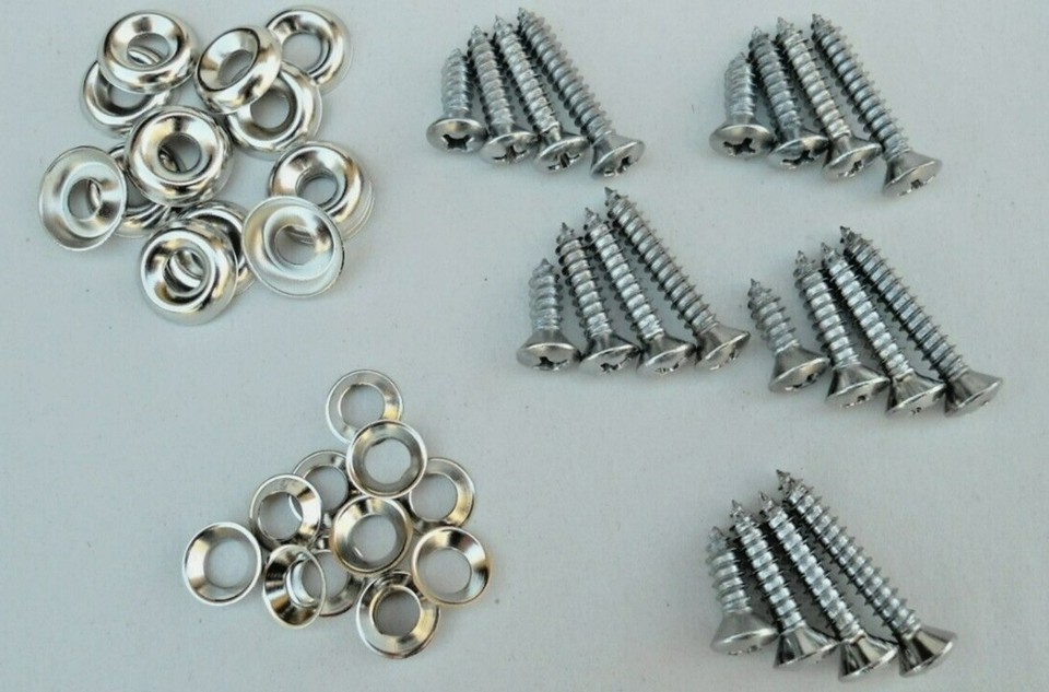 (40pcs) CHROME RESTORATION SCREW KIT! FOR CLASSIC CHEVY PONTIAC OLDS ...