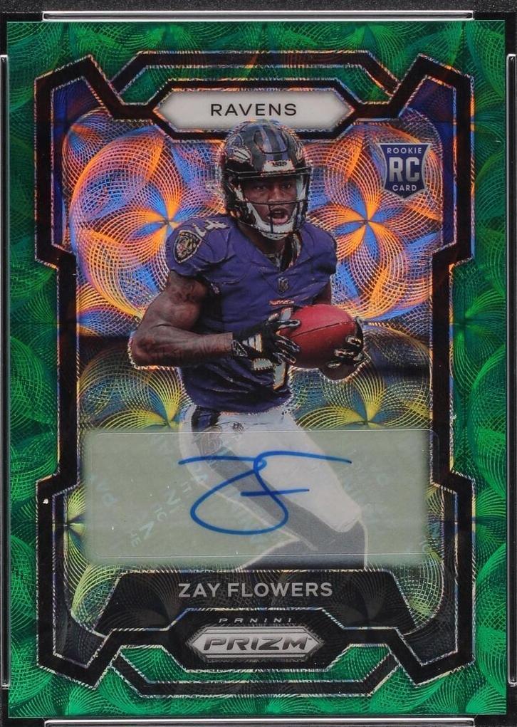 2023 Panini Prizm - Rookies Zay Flowers #307 Green Scope Prizm ...