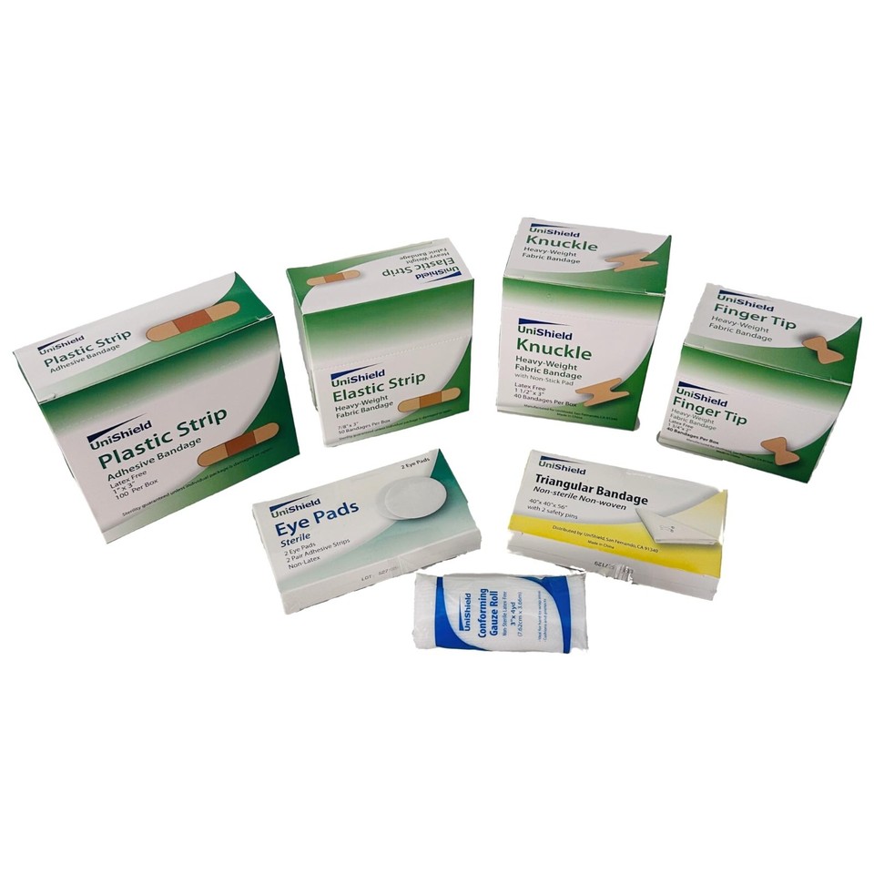 UniShield 3-Shelf Metal 1st Aid Cabinet Class A, Large Capacity ...