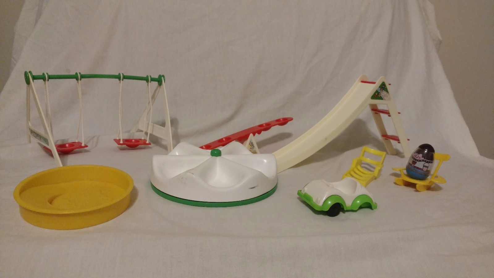 1973 Hasbro Weebles House Playground Slide Merry-Go-Round SeeSaw Pool ...