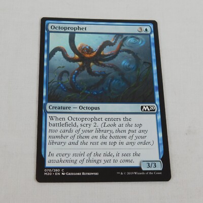 Octoprophet MTG 2019 Blue Creature Octopus 070/280 Core Set 2020 Common ...