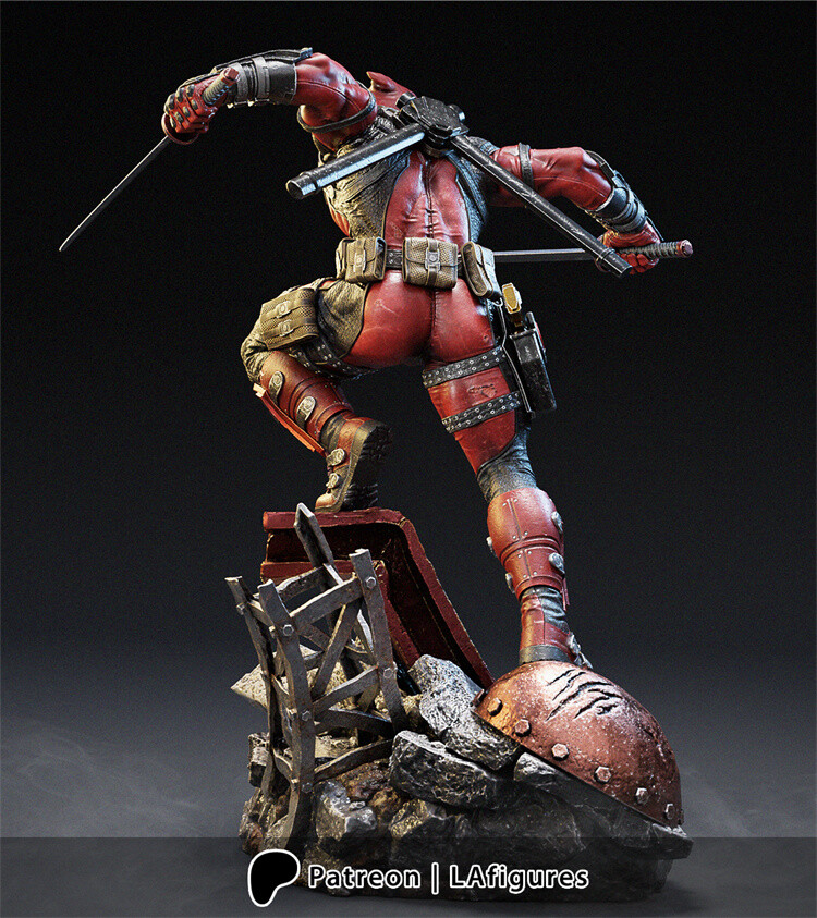 Deadpool 3D Printing Unassembled Unpainted Model Kits Resin Garage Kits ...