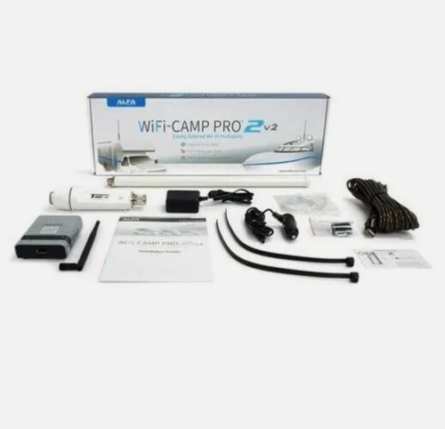 Alfa WiFi Camp Pro 2 v2 long range WiFi repeater kit R36A +Antenna ...