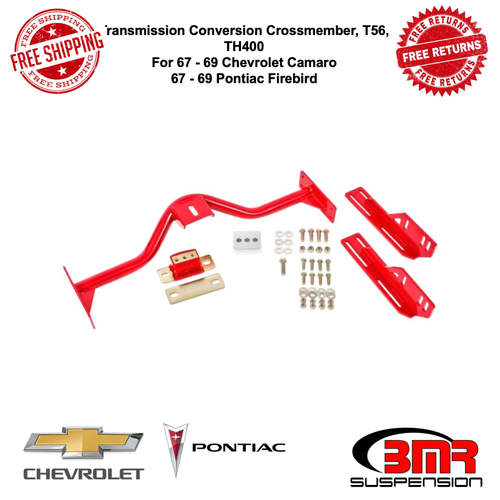 BMR Transmission Conversion Crossmember, T56, TH400 For 67-69 Camaro ...