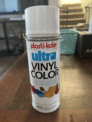 Plasti-Kote Ultra Vinyl Color Spray Paint 12oz. White tested Full Can ...