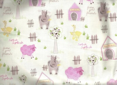 Farmyard Friends farm animals cute Studio e fabric | eBay