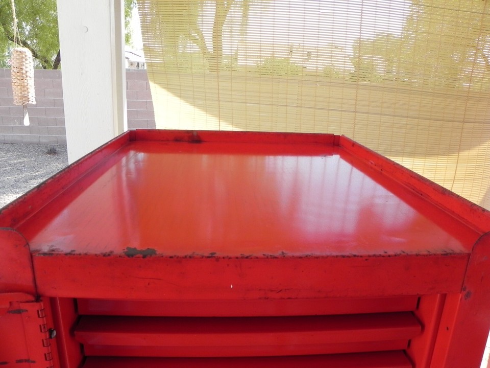 Snap-On KR-274C Side Cabinet 3 Drawer 1 Shelf 1 Key Left Side Red ...