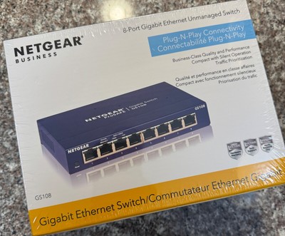 Netgear ProSAFE 8-Port Gigabit Ethernet Switch, 10/100 Mbps, (GS108 ...