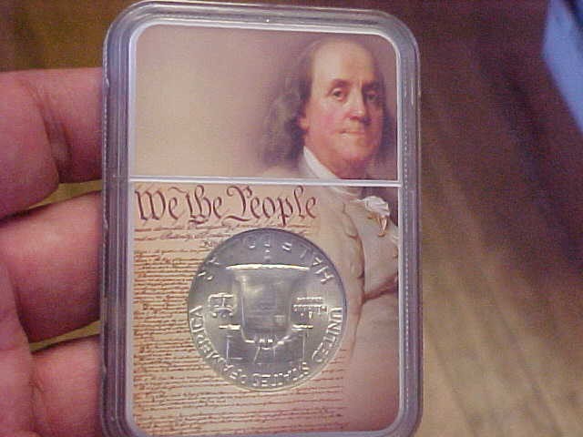 1955 FRANKLIN HALF DOLLAR NGC MS 65 FBL RICK TOMASKA WE THE PEOPLE ...