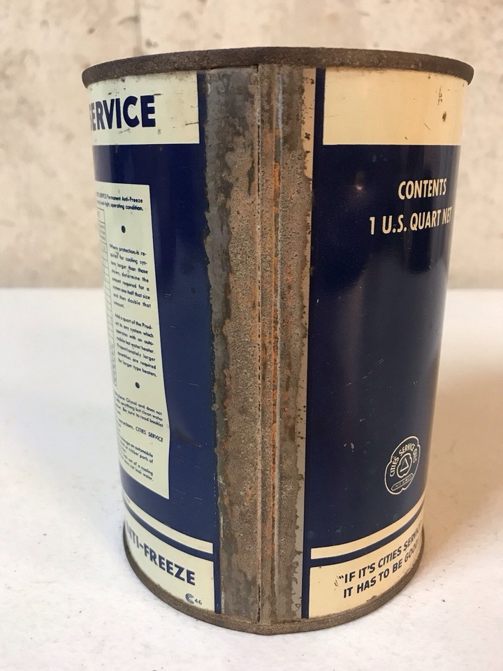 MAKE OFFER Cities Service Anti-freeze Quart Metal Can | eBay